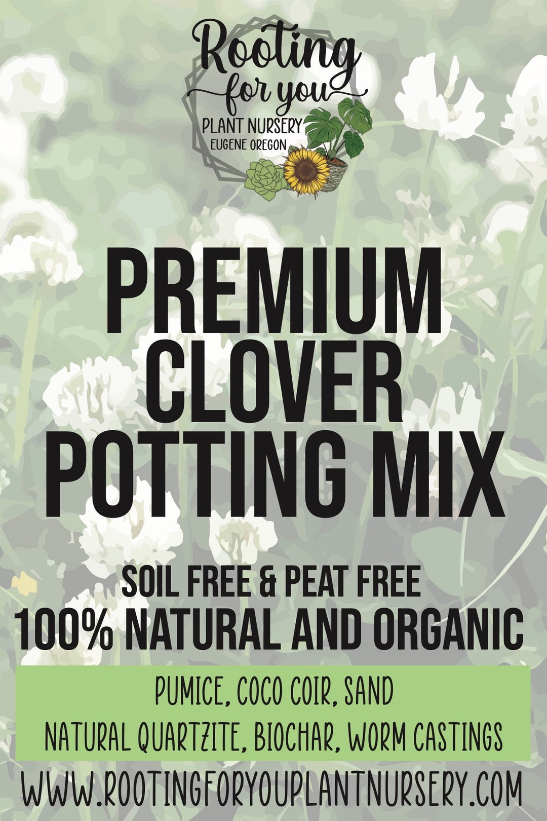 CLOVER Premium Soil Less Potting Mix Oregon Licensed Nursery ...