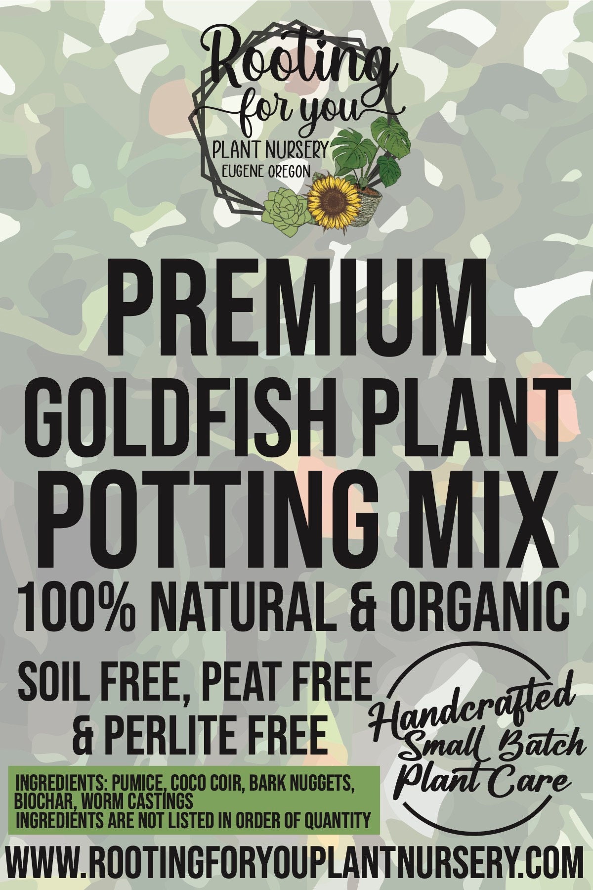 GOLDFISH PLANT Premium Soil Less Potting Mix Oregon Licensed Nursery ...