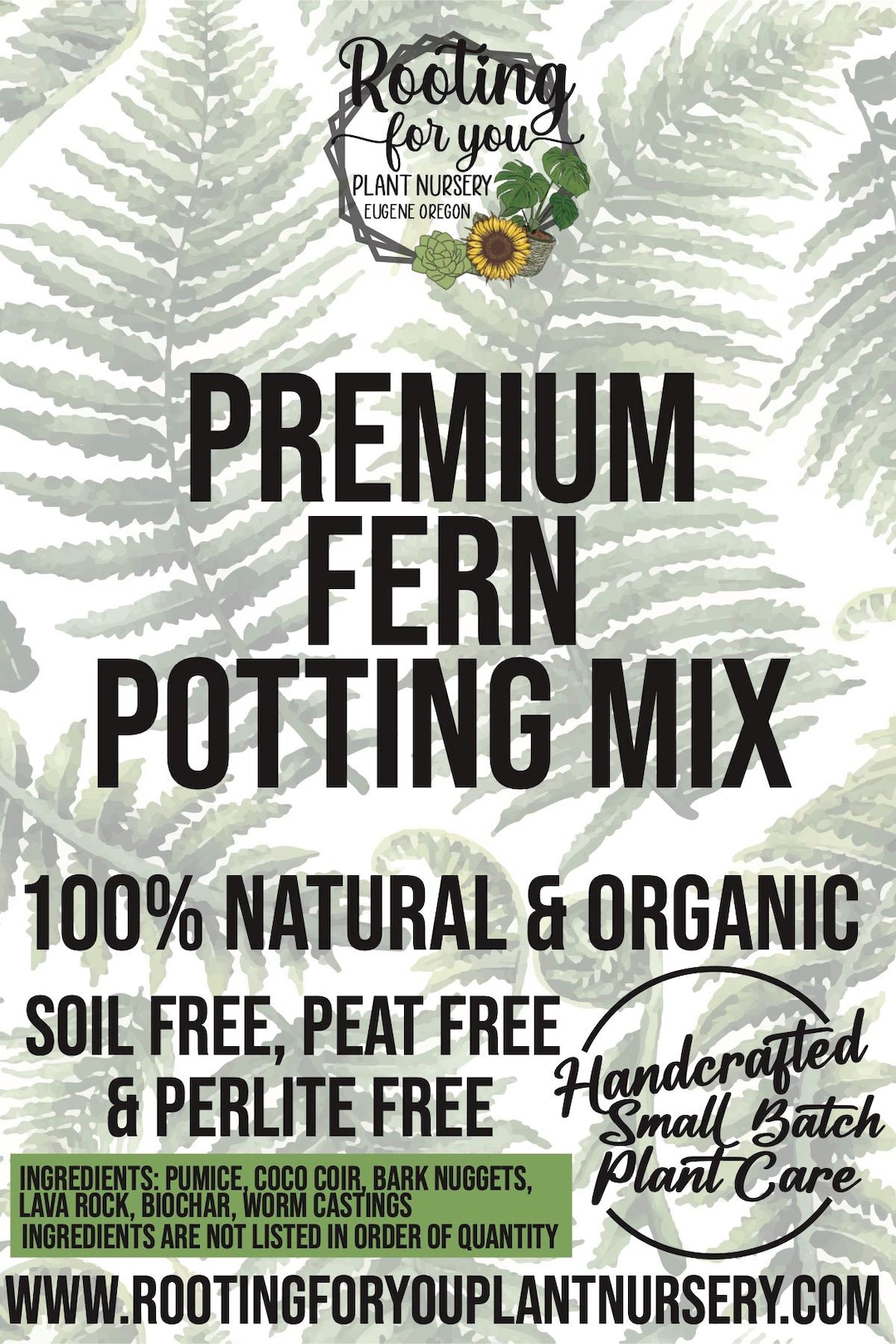 FERN Premium Soil Less Potting Mix Oregon Licensed Nursery ...