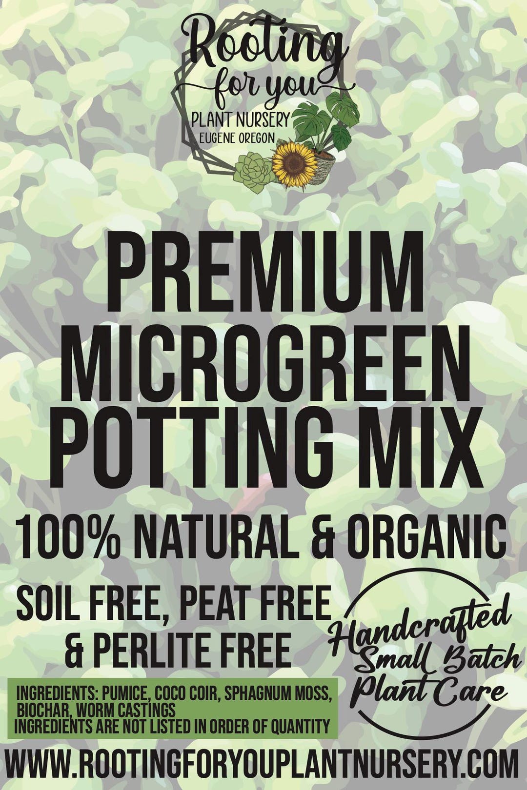 MICROGREEN Premium Soil Less Potting Mix Oregon Licensed Nursery ...