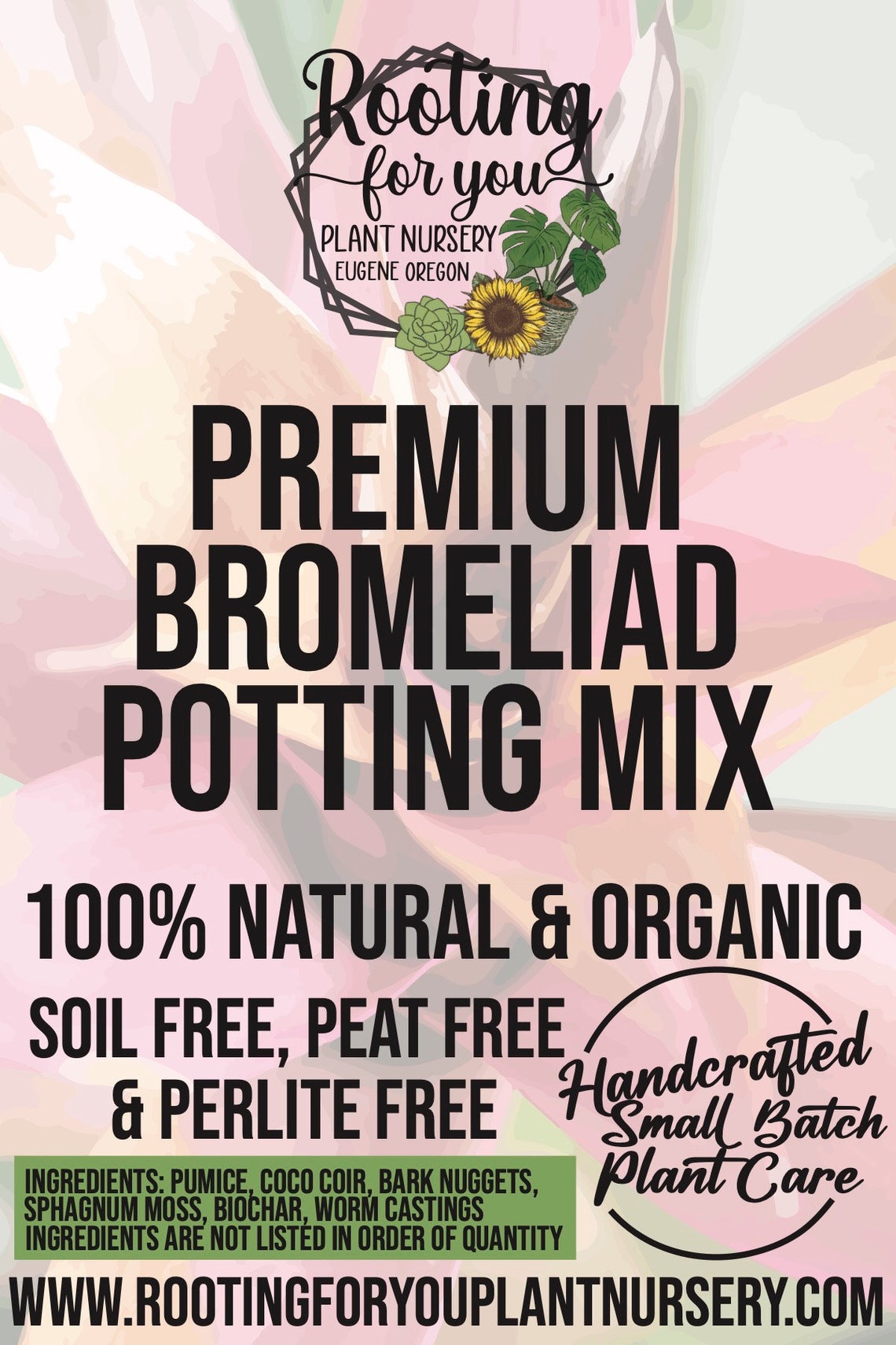 BROMELIAD Premium Soil Less Potting Mix Oregon Licensed Nursery - - Etsy