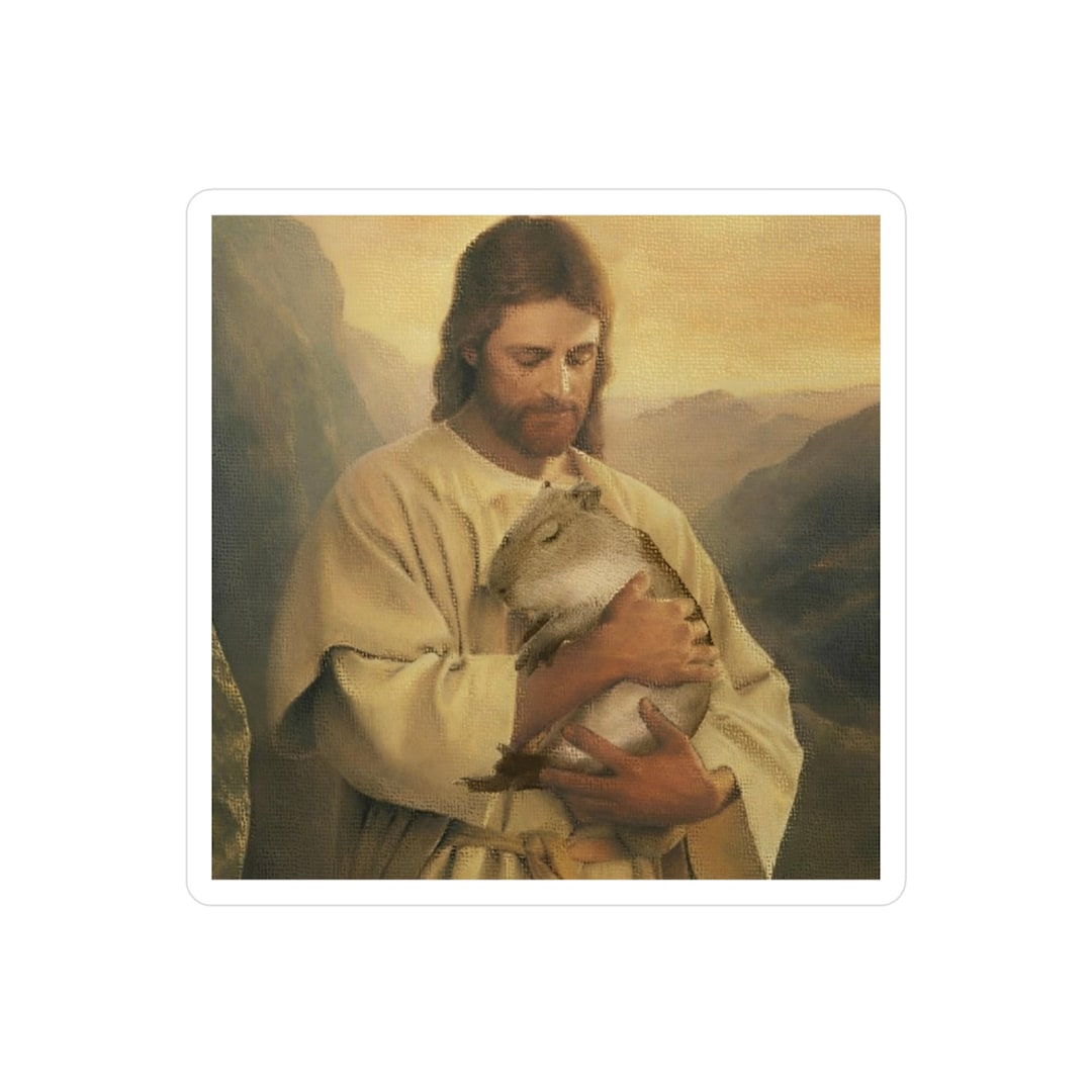 Jesus With Capybara Decals - Etsy