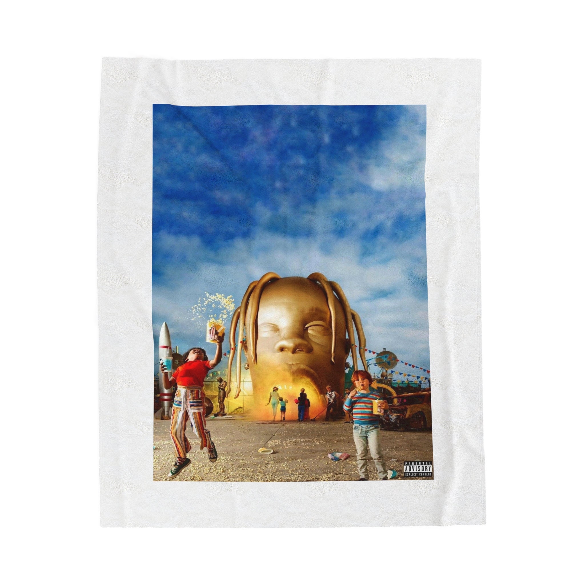 Travis Scott Astroworld Album Cover Blanket Black Background - Etsy