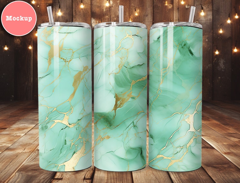 Mint Green and Gold Marble Digital Seamless Paper, Mint Marble Digital ...
