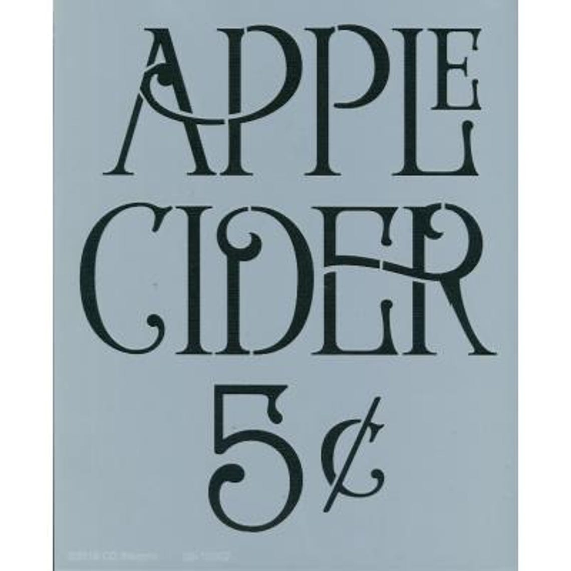 Apple Cider 5 Cents Stencil - Etsy