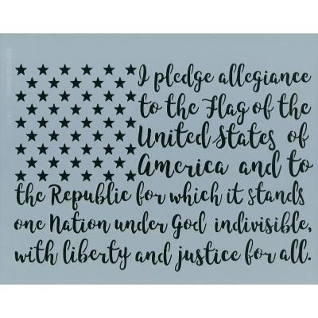 Pledge of Allegiance Stencil - Etsy