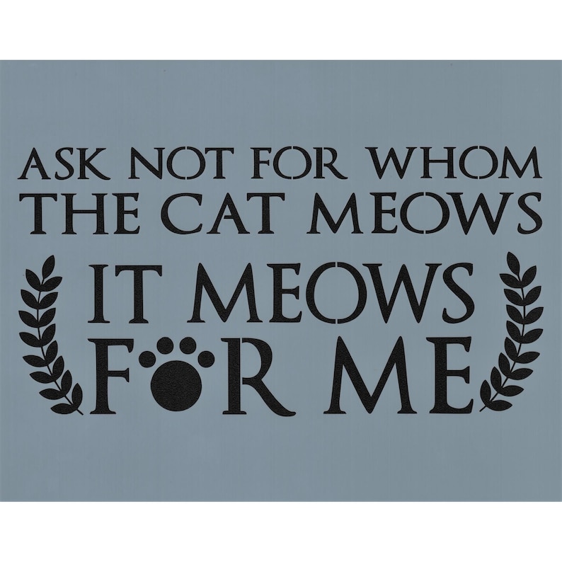 The Cat Meows Stencil - Etsy