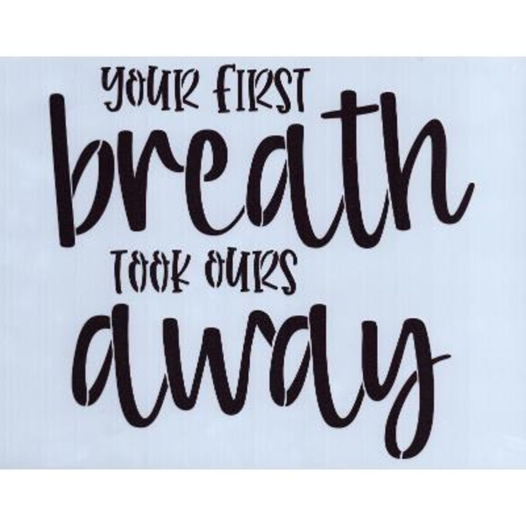 Your First Breath Stencil - Etsy