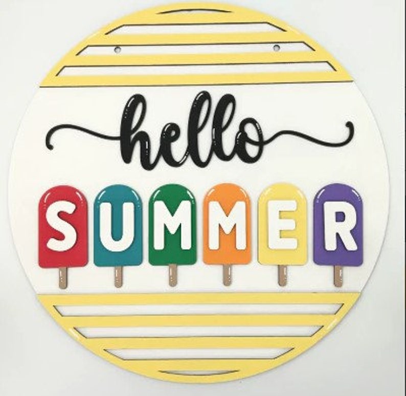 Hello Summer - Popsicle - Etsy