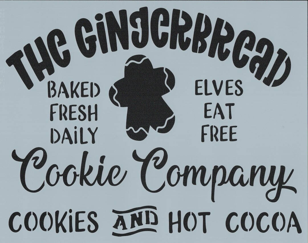 The Gingerbread Cookie Company Stencil - Etsy