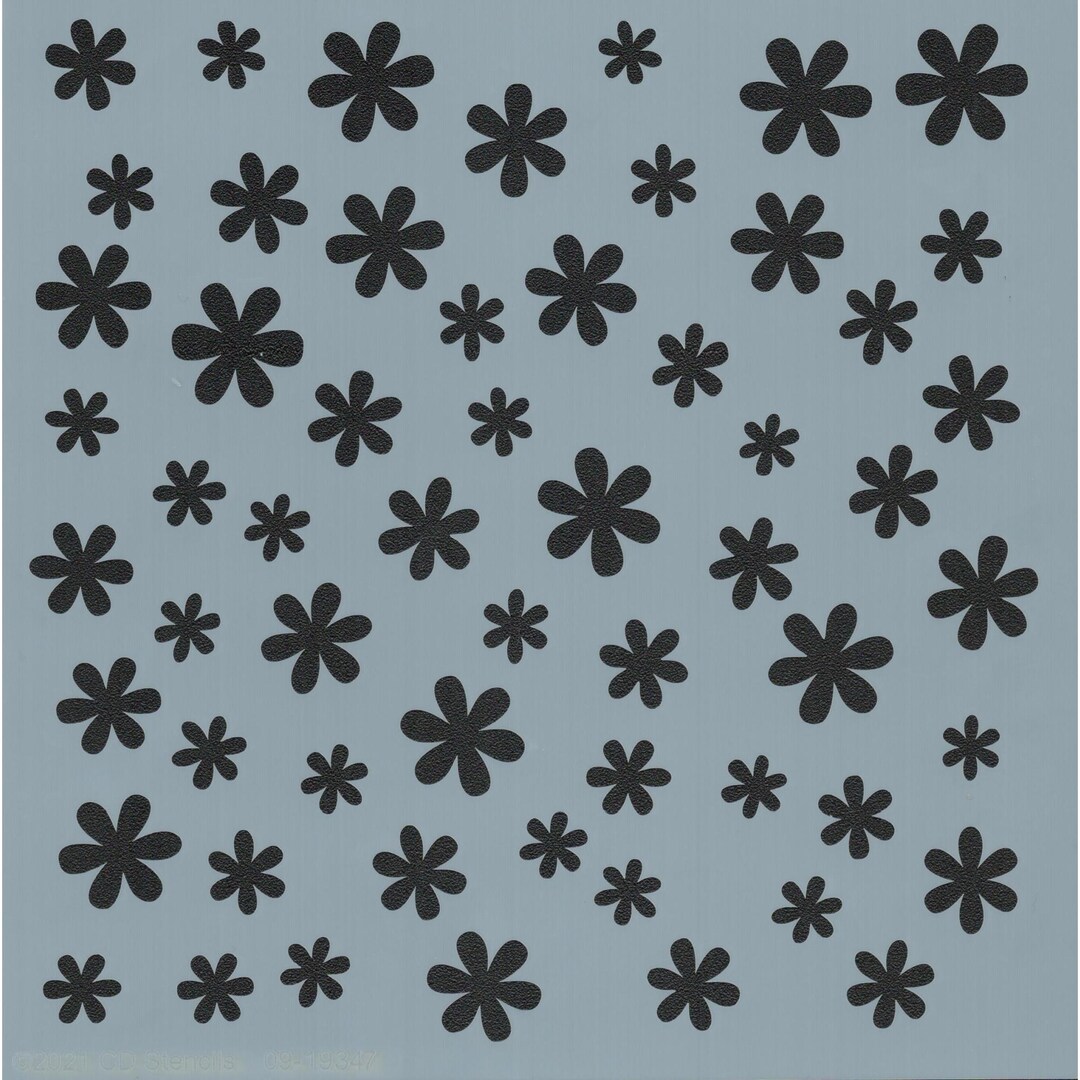 Bitty Floral Background Stencil - Etsy