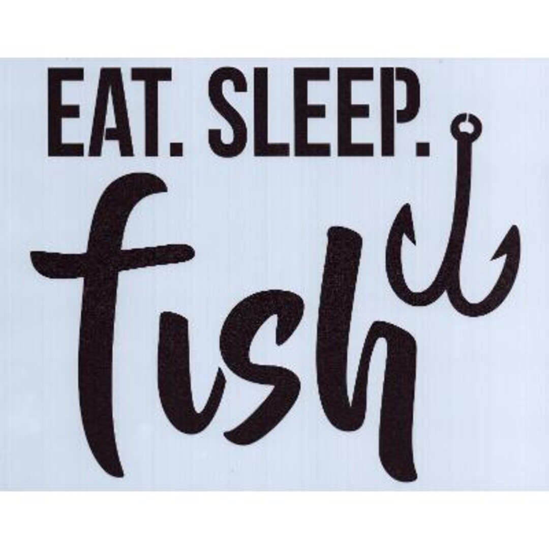 Eat Sleep Fish Stencil - Etsy