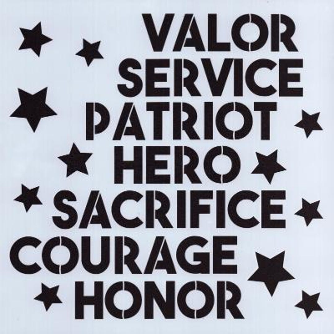 Veteran Stencil - Etsy