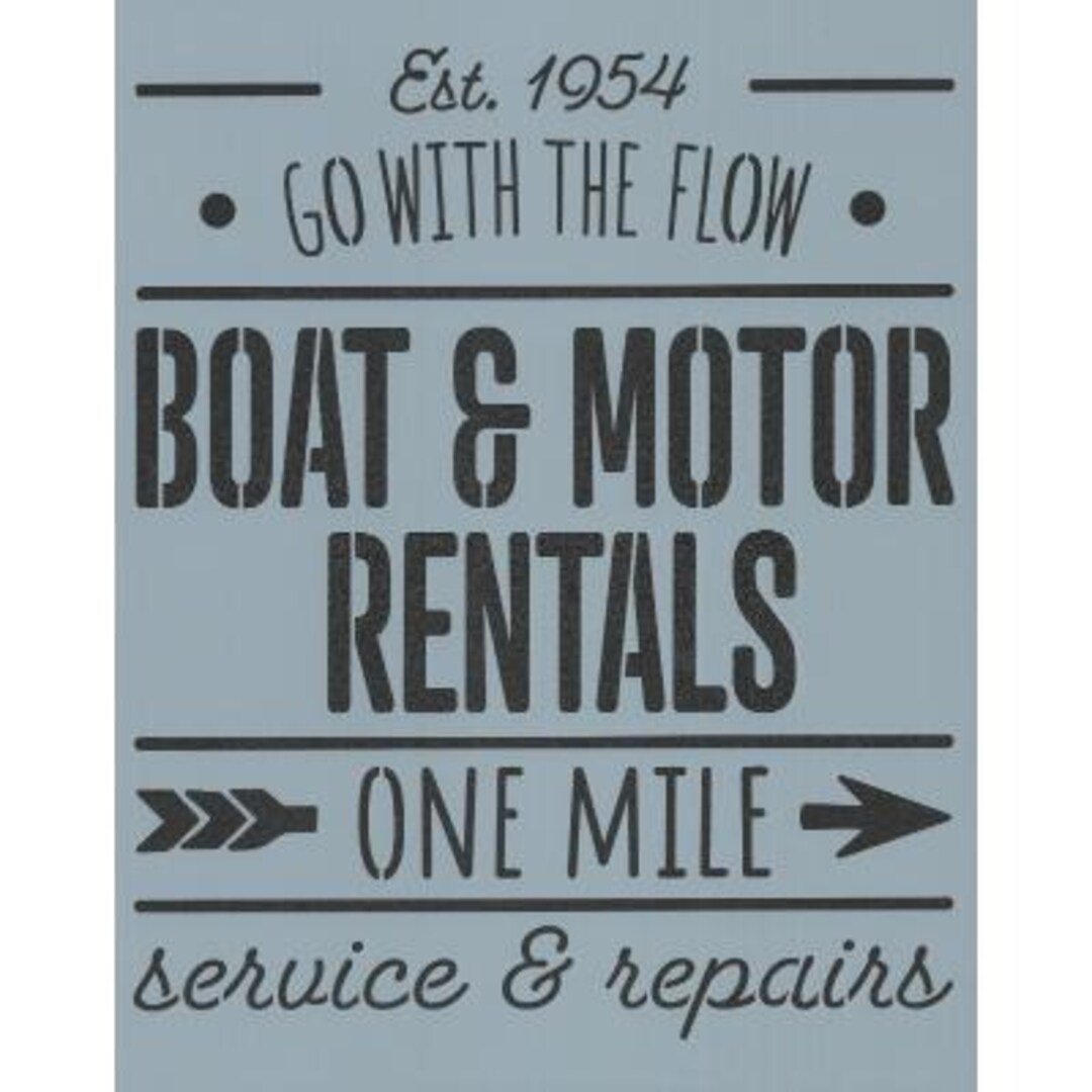 Boat and Motor Rentals Stencil - Etsy