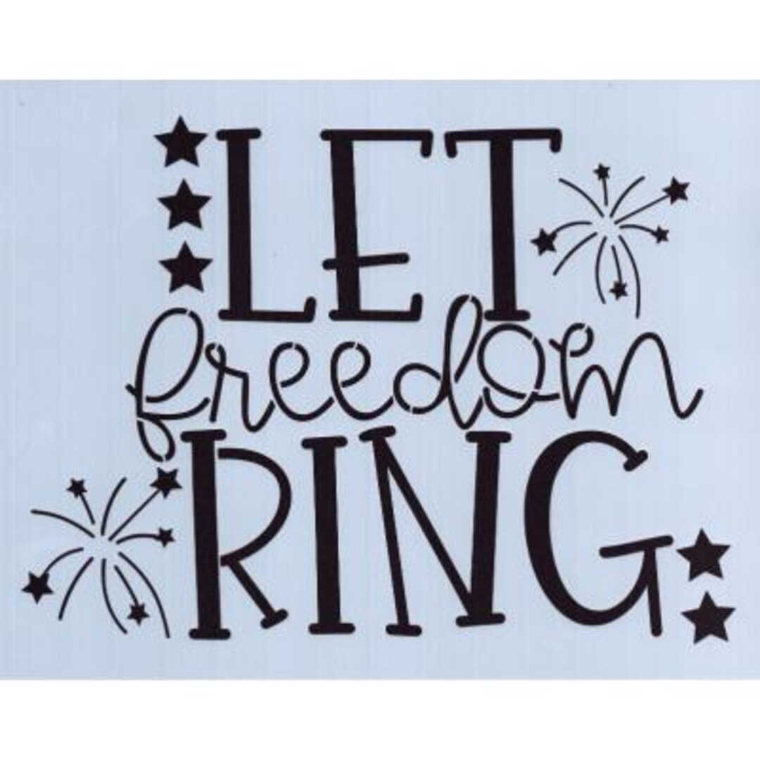 Let Freedom Ring Fireworks Stencil - Etsy