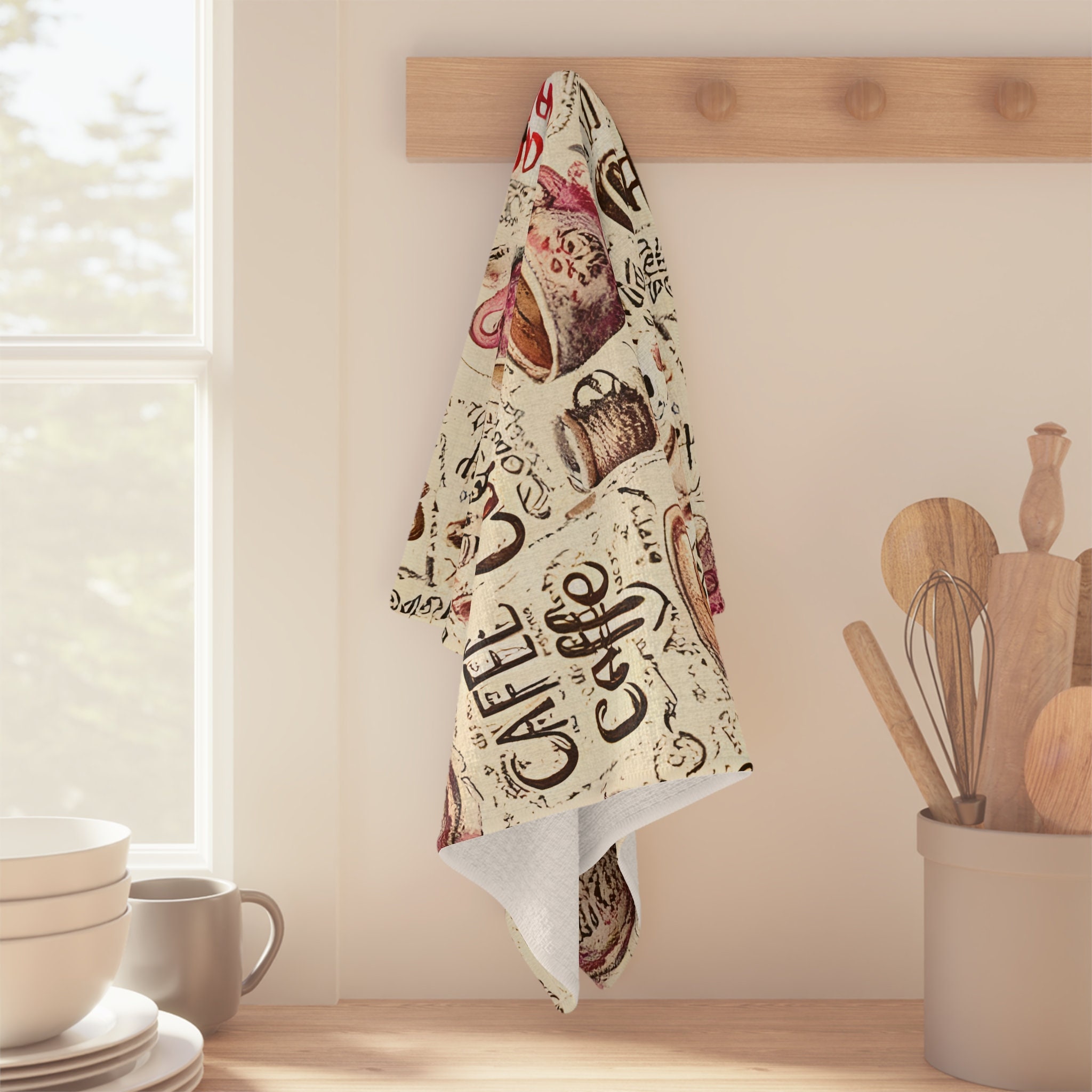 Vintage Coffee Design Tea Towel / Coffee Tea Towel / Coffee Kitchen ...