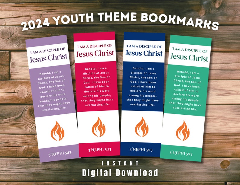 2024 LDS Youth Theme Bookmark Pack 12 Variations, Great for Youth ...