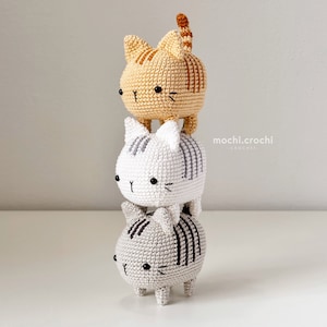 Crochet Pattern - Chibi Cat Tabby - Amigurumi - PDF Digital Download ...