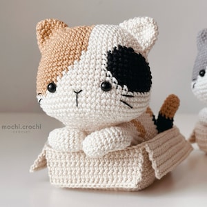 Crochet Pattern - Catloaf in the Box - Calico + Bicolor Cat Amigurumi ...