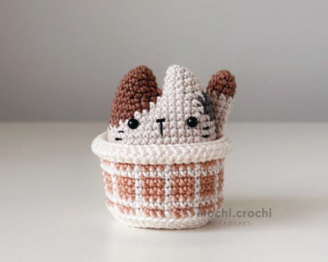 Crochet Pattern No Sew - Potted Cat Calico - Amigurumi - PDF Digital ...