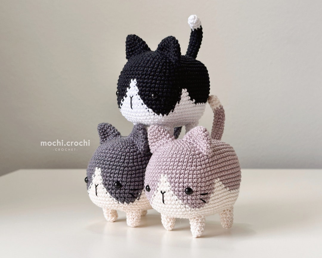 Crochet Pattern Chibi Cat Tuxedo Amigurumi PDF Digital - Etsy