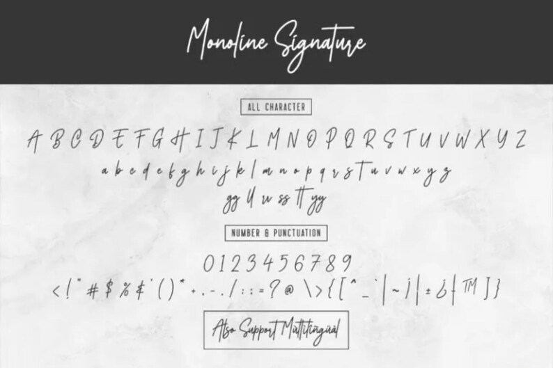 Monoline Signature Font - Handwritten Script Font, Luxury Calligraphy ...