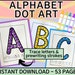 Alphabet Dot Art Preschool Worksheets for Kids ABC Tracing Worksheet ...