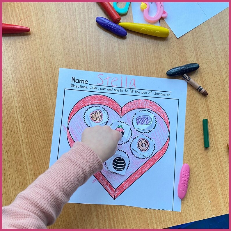 Valentines Day Preschool Worksheets for Kids Scissor Skill Winter ...