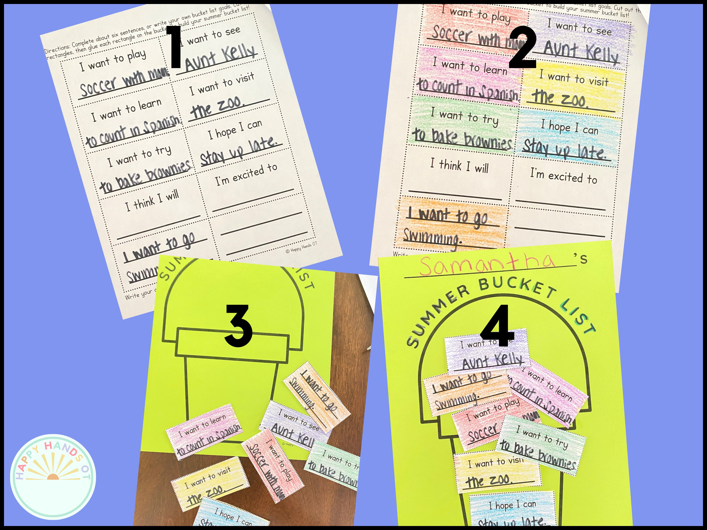 Summer Bucket List Craft Printable Prek Kindergarten Summer Break ...