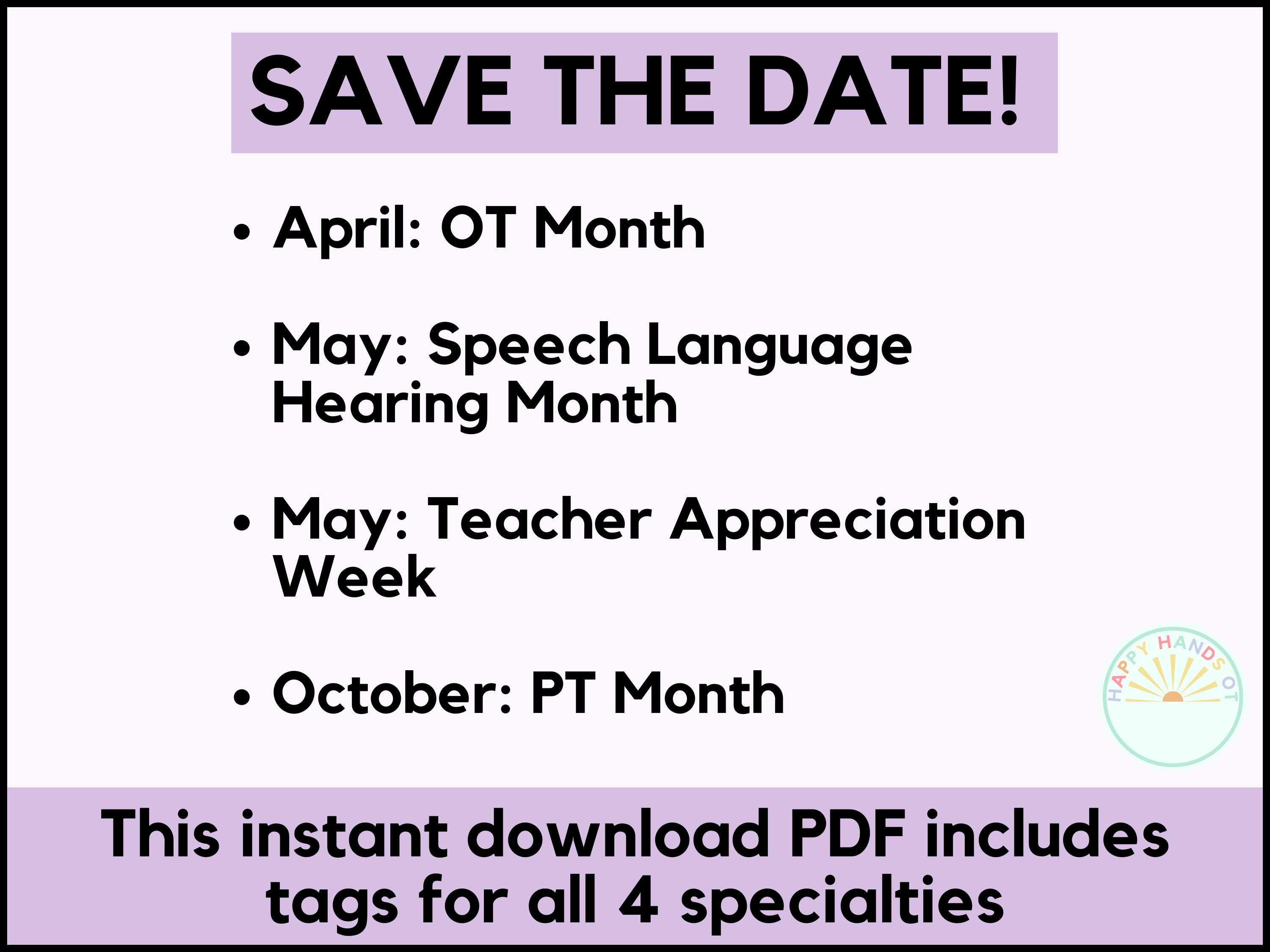 Printable Gift Tags for Staff Appreciation - Speech, Physical Therapy ...