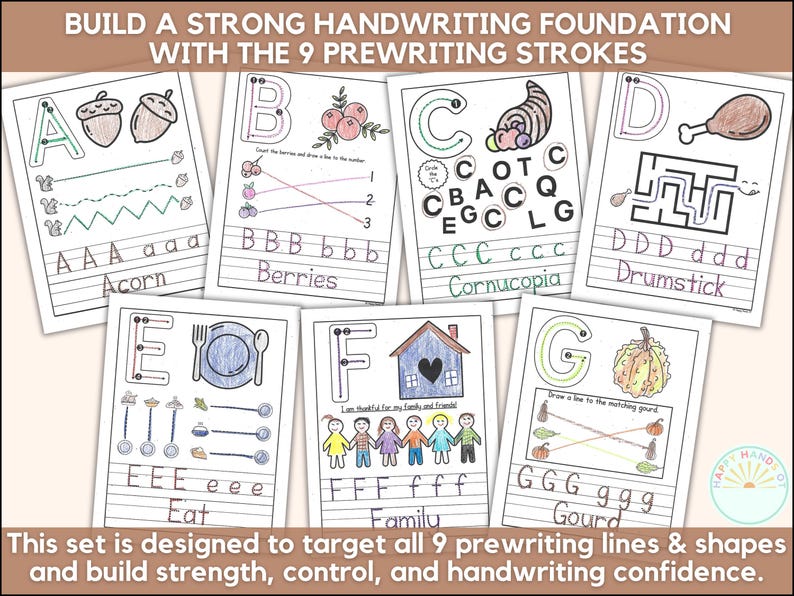 Thanksgiving ABC Tracing Worksheets Letter Tracing Pre K Worksheets ...