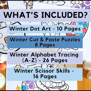 BUNDLE - Winter Preschool Worksheets for Kids Preschool Tracing ...