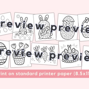 Easter Dot Art Preschool Worksheets for Kids Dot Marker Toddler Easter ...