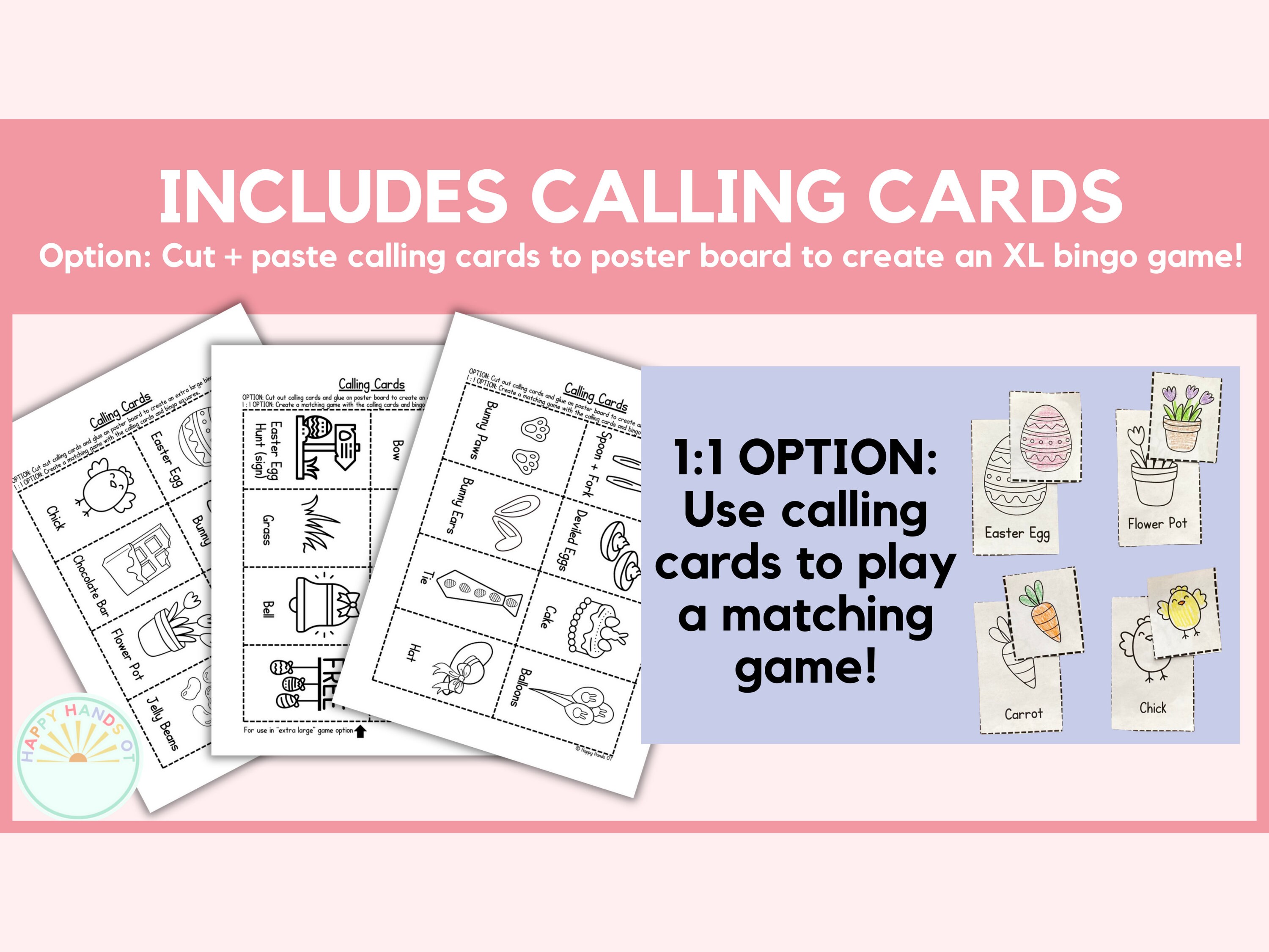 Easter Bingo Cut and Paste Worksheets for Kids Easter Coloring Scissor ...