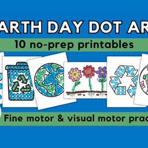 Earth Day Dot Art Printable Earth Day Coloring Pages Earth Day Kids ...
