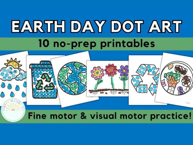 Earth Day Dot Art Printable Earth Day Coloring Pages Earth Day Kids ...