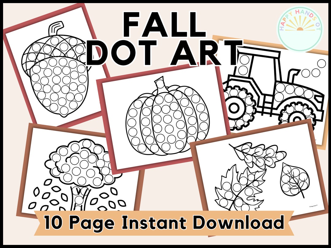 Fall Dot Marker Prek Worksheets Simple Homeschool Morning Worksheets ...