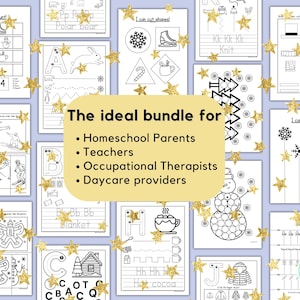 PRINTABLE BUNDLE - Full Year of Fine Motor Preschool Worksheets ...