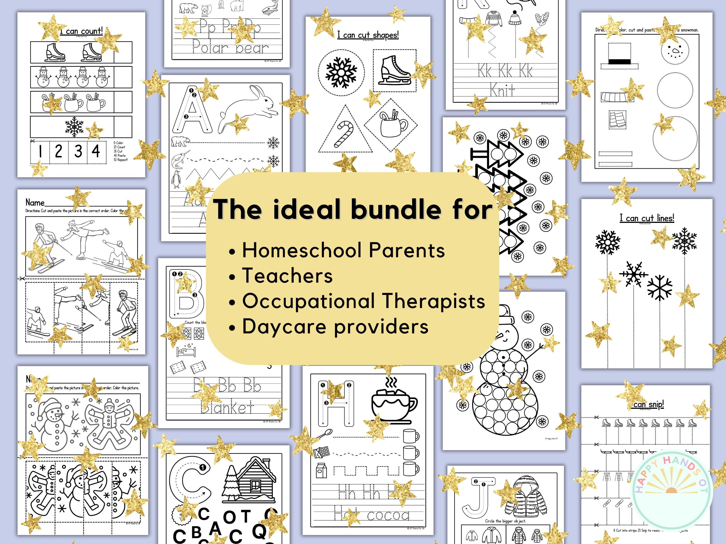 PRINTABLE BUNDLE Full Year of Fine Motor Preschool Worksheets ...