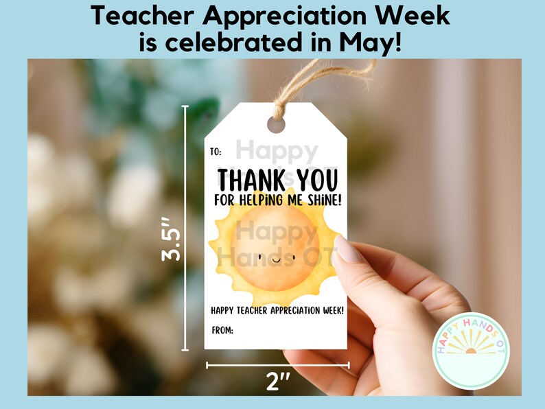 Printable Gift Tags for Teacher Appreciation Week Instant Download ...