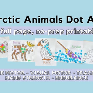 Arctic Animals Preschool Dot Marker Printable Arctic Animals Coloring ...