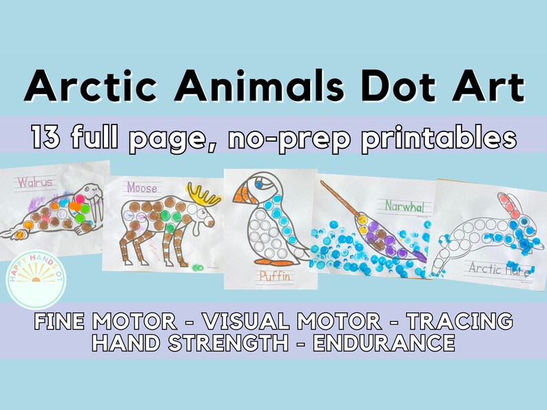 Arctic Animals Preschool Dot Marker Printable Arctic Animals Coloring ...