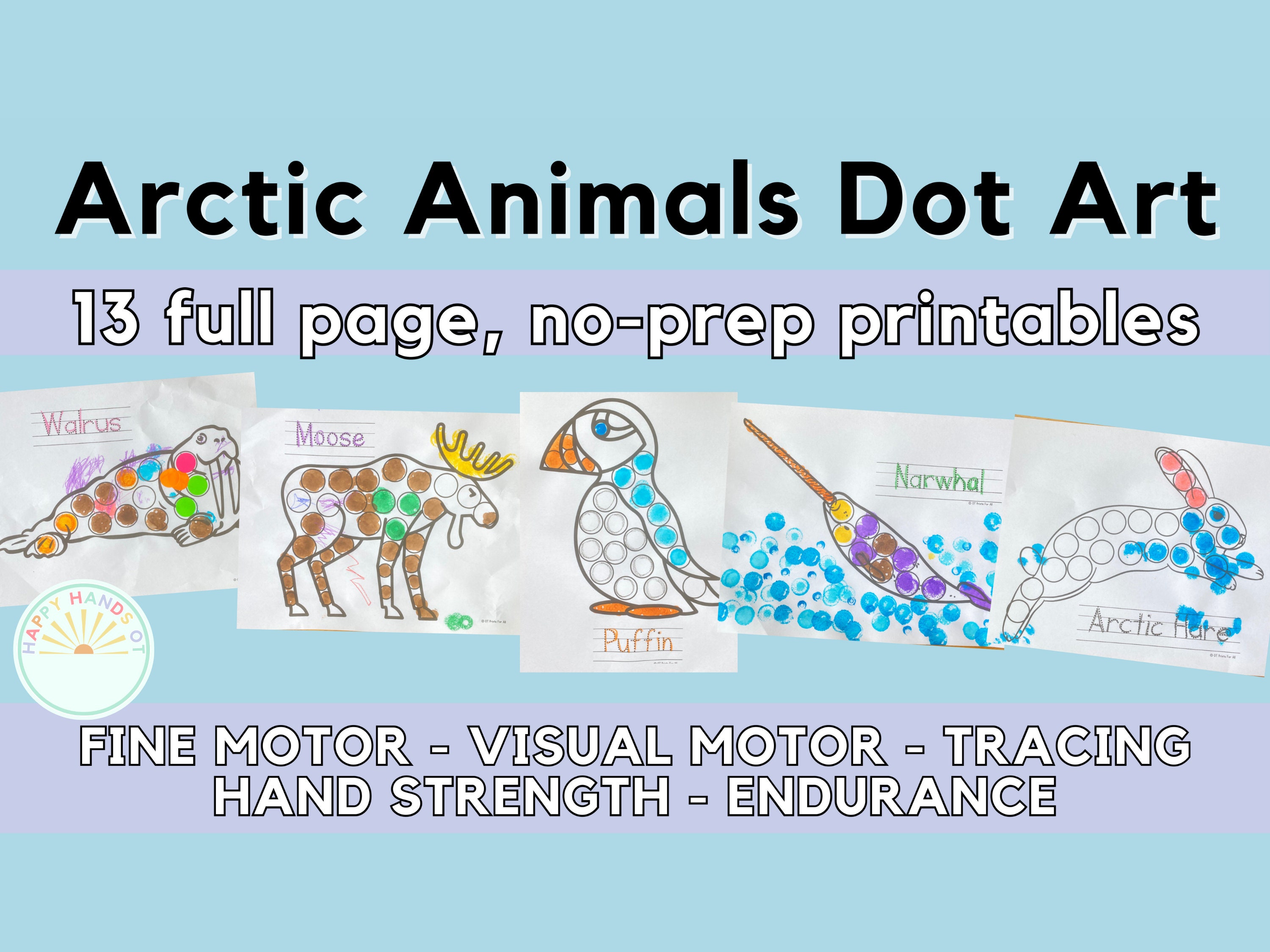 Arctic Animals Preschool Dot Marker Printable Arctic Animals Coloring ...