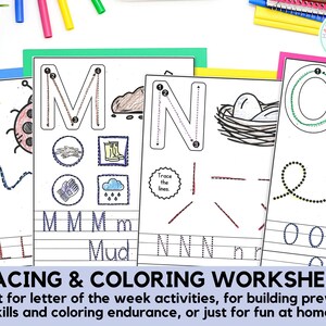 Spring Alphabet Tracing Worksheets for Kids Easter Alphabet Prek ...