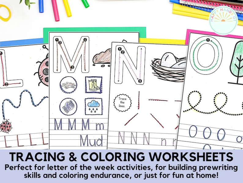 Spring Alphabet Tracing Worksheets for Kids Easter Alphabet Prek ...