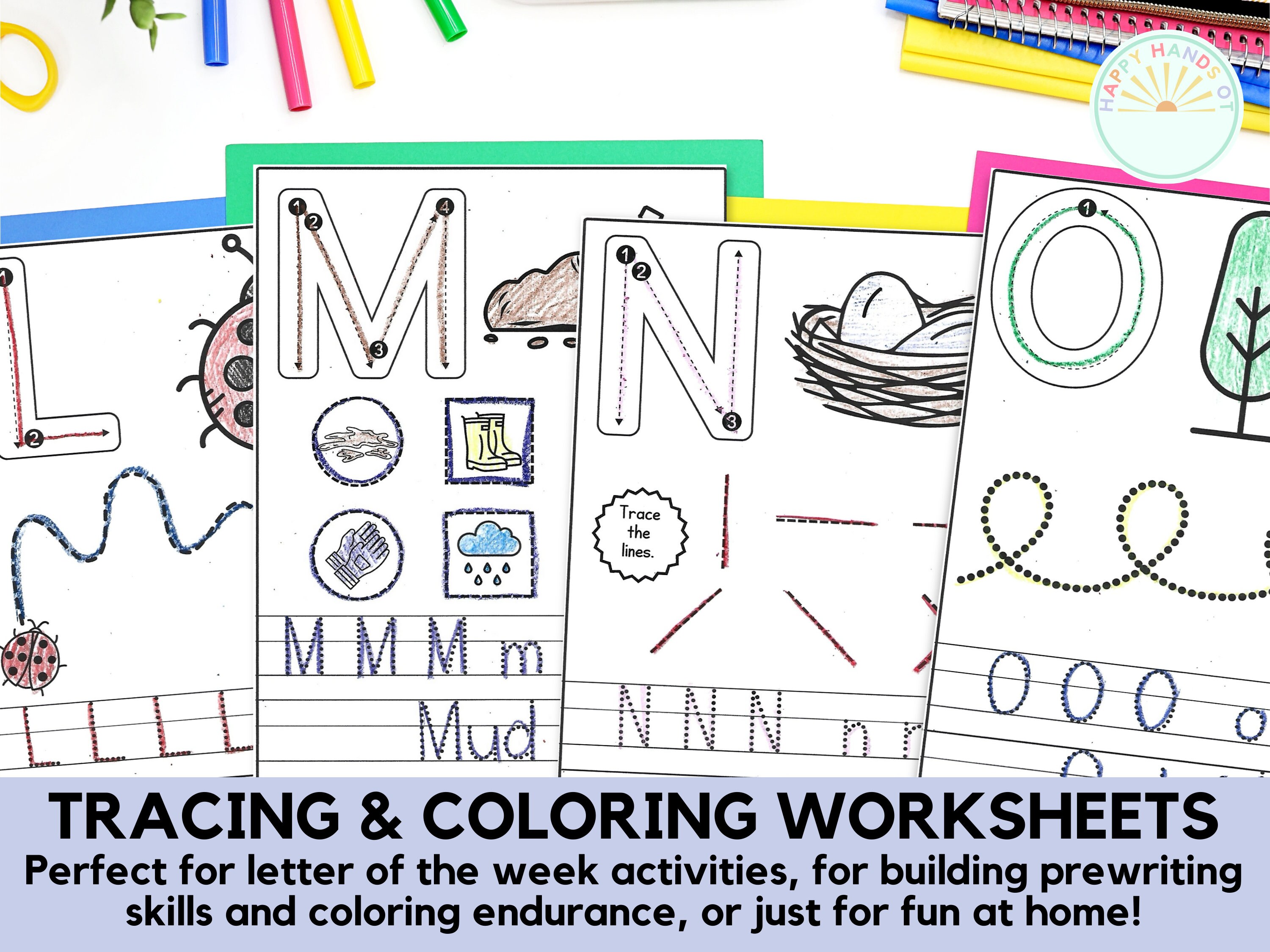 Spring Alphabet Tracing Worksheets for Kids Easter Alphabet Prek ...