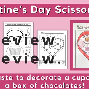 Valentines Day Preschool Worksheets for Kids Scissor Skill Winter ...