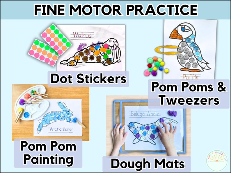 Arctic Animals Preschool Dot Marker Printable Arctic Animals Coloring ...