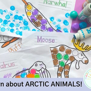 Arctic Animals Preschool Dot Marker Printable Arctic Animals Coloring ...