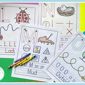 Spring Alphabet Tracing Worksheets for Kids Easter Alphabet Prek ...